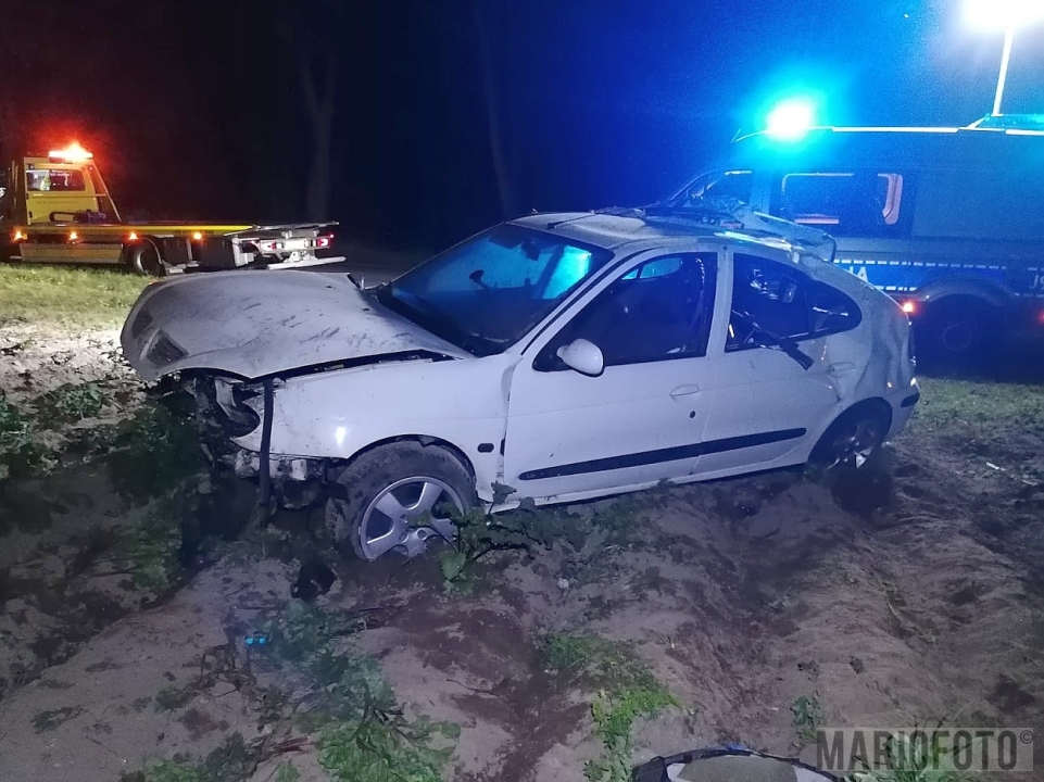 Zderzenie dwóch samochodów koło Ozimka, a niedaleko Niemodlina samochód wjechał w drzewo ...